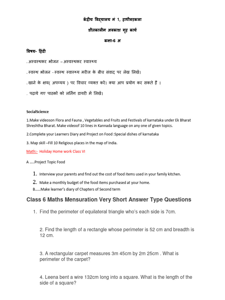 HHW Secondary Classes (Vi-X) | PDF | Water Pollution | Giraffe