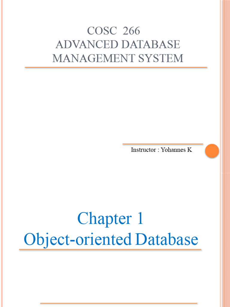 ADMS Chapter One | Download Free PDF | Inheritance (Object Oriented Programming) | Databases