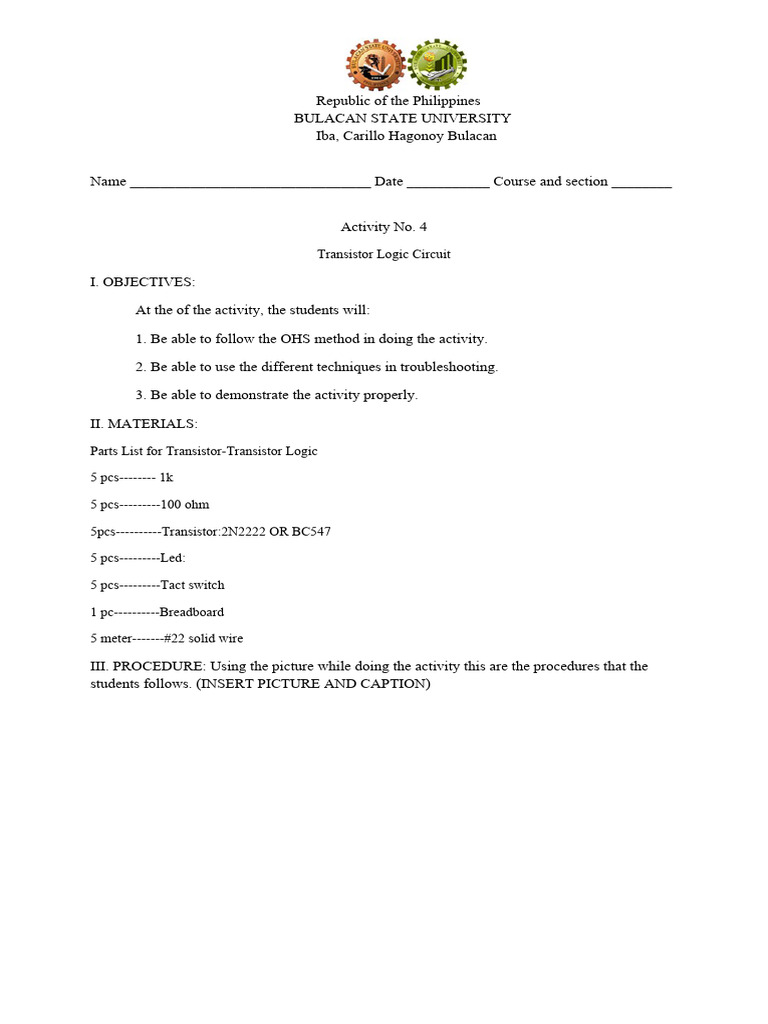 Activity No. 4 TTL Logic Gate | PDF