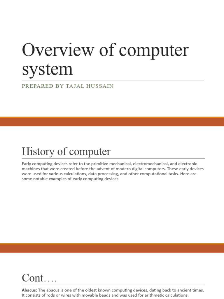 Overview of Computer System FSC Part 1 | PDF | Printer (Computing ...
