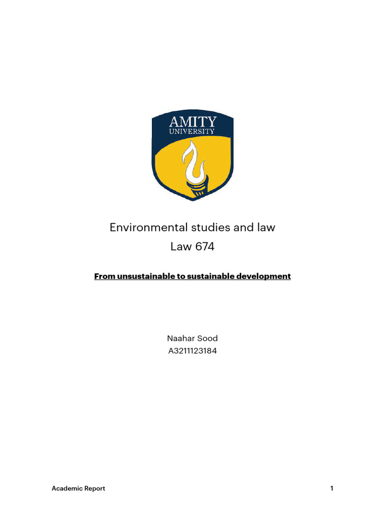 Naahar Environmental Assignment | PDF | Sustainability | Sustainable Development