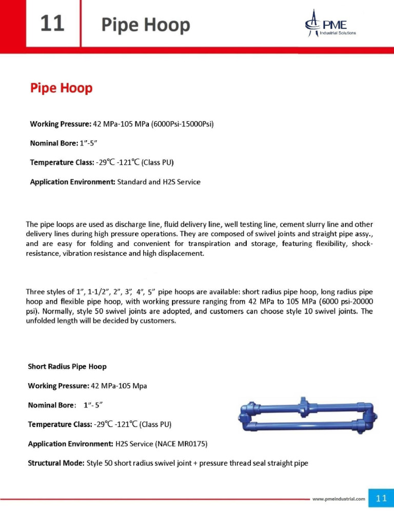 Hose Loop Specs - PME | PDF
