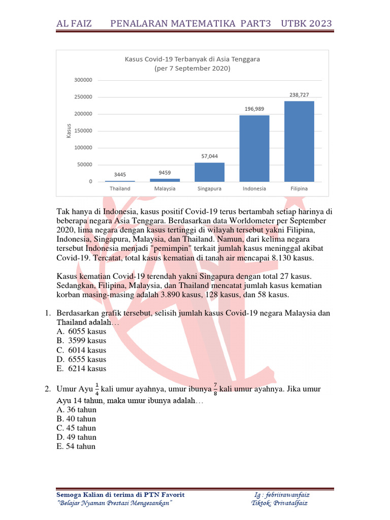 Contoh Soal UTBK SNBT 2023 TPS Penalaran Matematika 4 | PDF