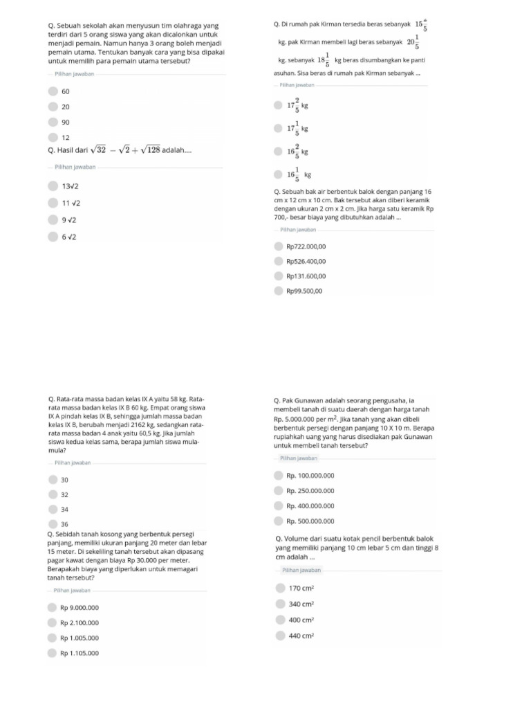 Latihan SKD Kedinasan | PDF