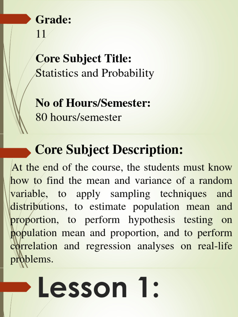 Lesson 1 - Definition of Statistics | PDF | Statistics | Data Analysis