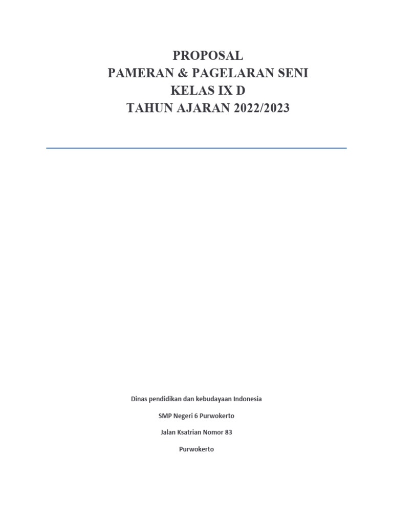 Proposal Kelas 9d | PDF | Perjalanan