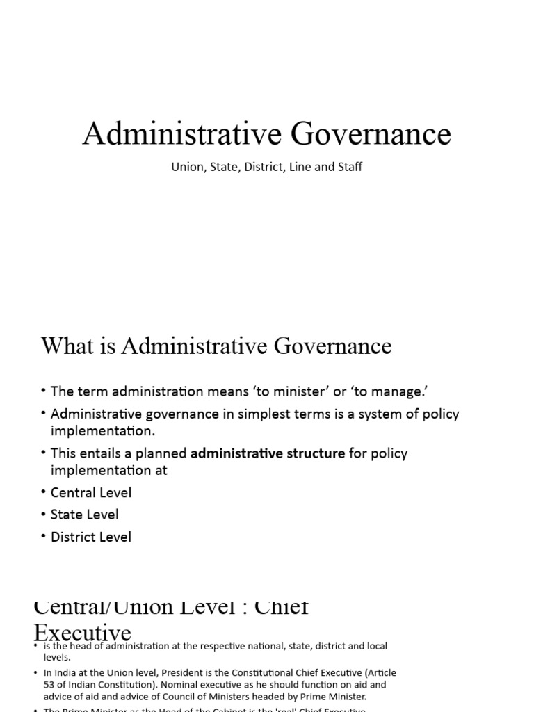 Administrative Governance (Line and Staff) | PDF | Cabinet (Government ...