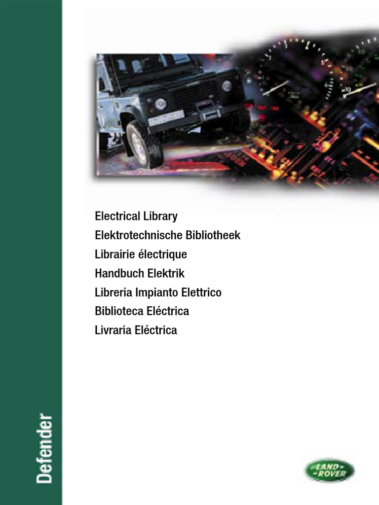 Defender Td5 MY02 - Biblioteca Eléctrica | PDF | Conector eléctrico | Relé