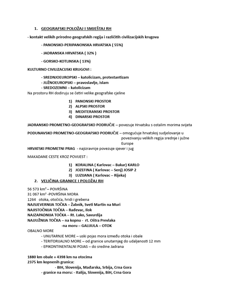 Geografija Ispit | PDF