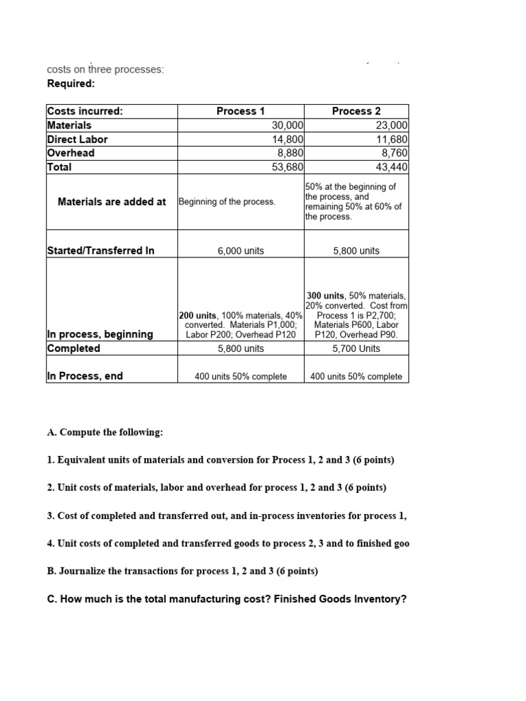 Chapter 9.2 Process Costing - Average and FIFO | PDF | Cost | Inventory