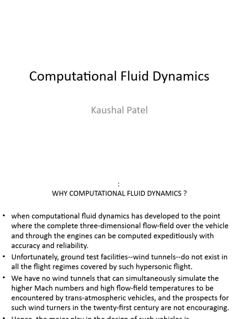 Importance of Computational Fluid Dynamics | PDF | Computational Fluid ...