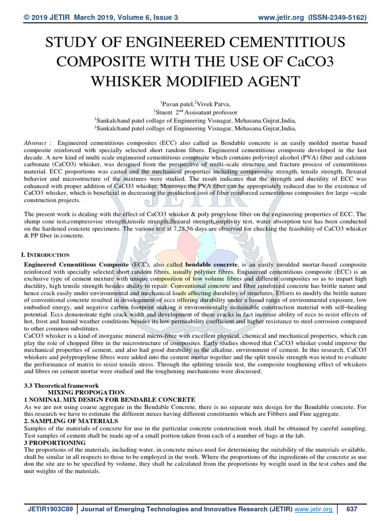 Cemem Whisker Modified Agent | PDF | Concrete | Composite Material