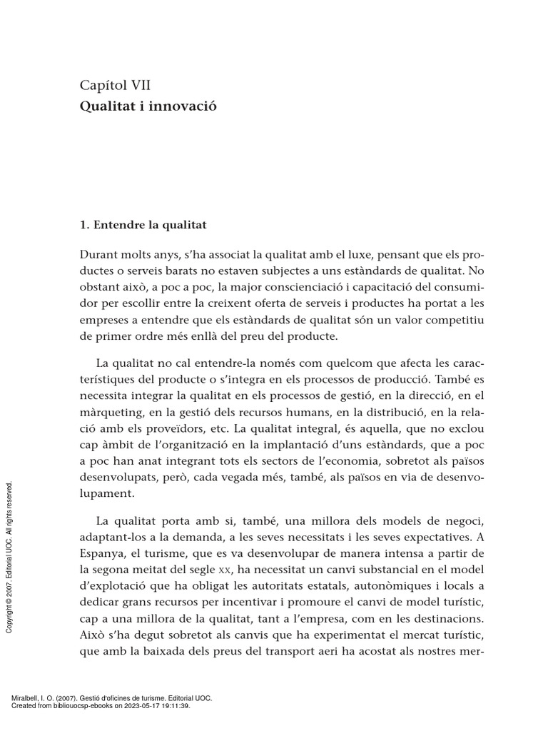 TEMA 7 Gestió - D'oficines - de - Turisme. | PDF