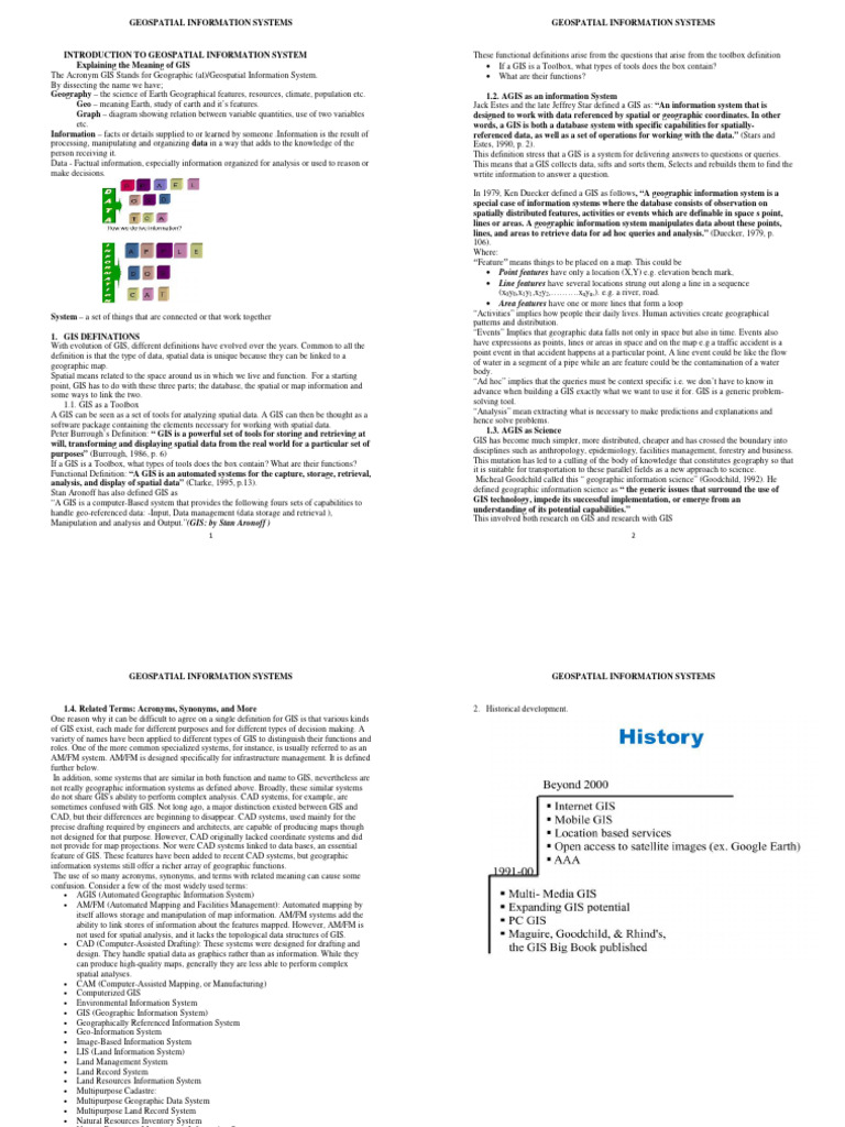 Geospatial Information Systems Theories | PDF | Geographic Information ...