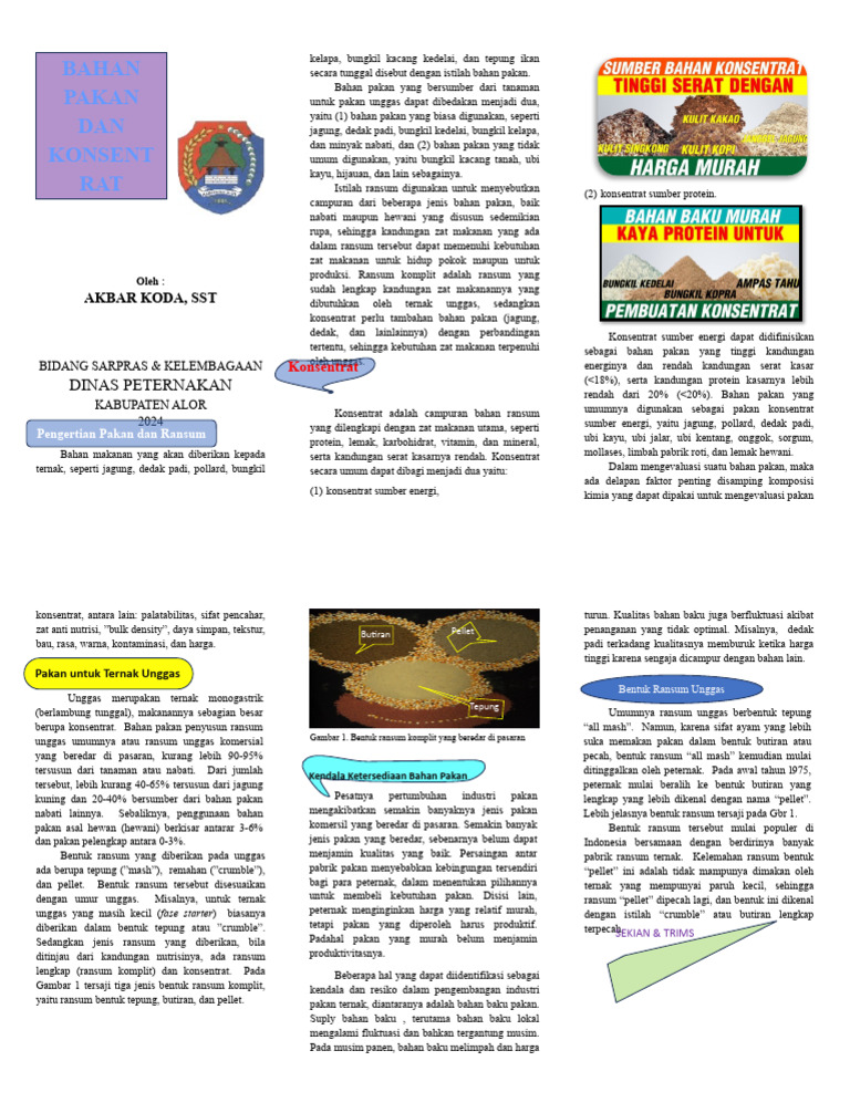 Leaflat Bahan Pakan Terrnak Unggas | PDF