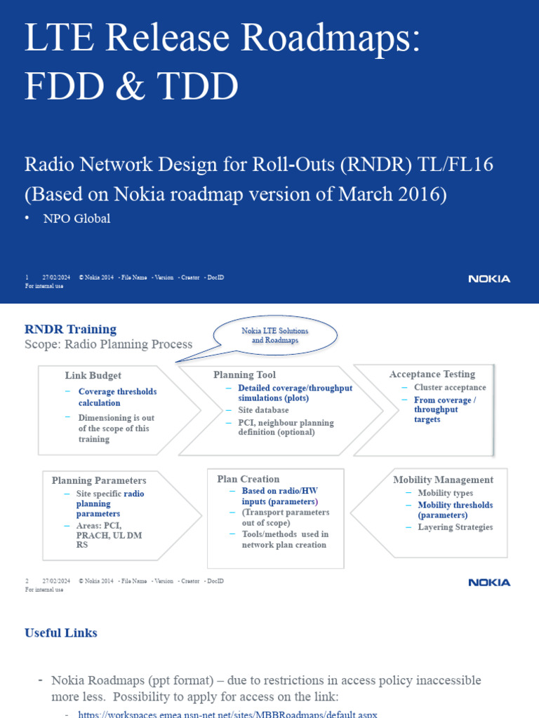 1 - Nokia LTE Solution and Roadmaps | PDF | Lte (Telecommunication) | Gsm