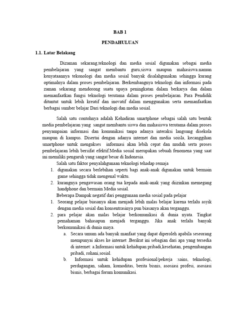 Bab 1 Kti? | PDF | Ilmu Sosial