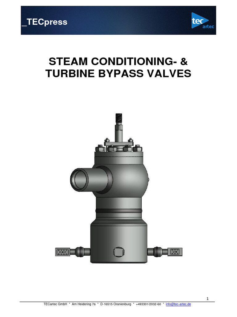 AVK Tubine Bypass Valve | PDF | Valve | Steam