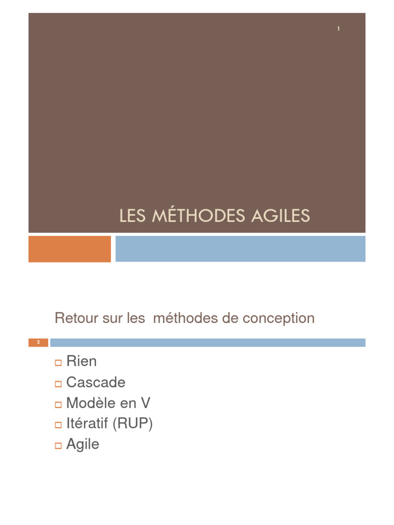 Méthodes Agiles : Principes et Avantages | PDF | Méthode agile ...
