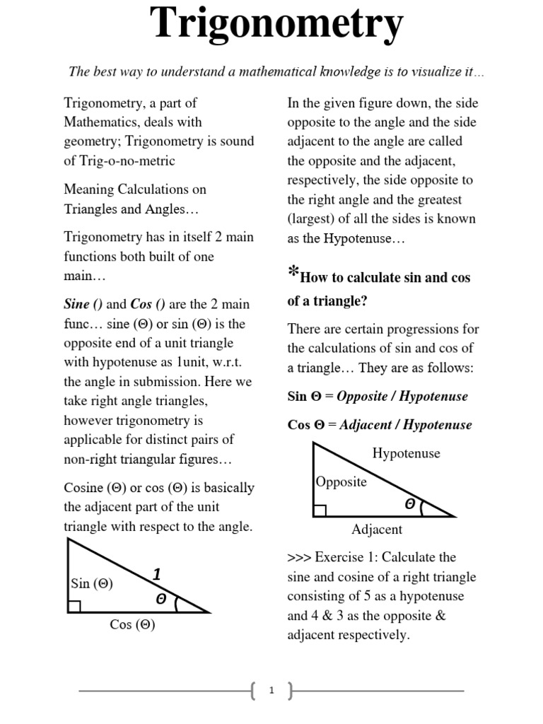 TRIGNOMETRY | Download Free PDF | Trigonometric Functions | Trigonometry