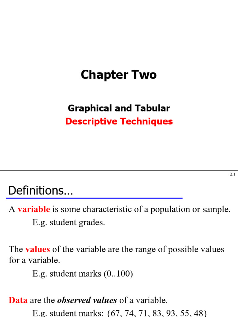 Chapter 2 - Tabular and Graphical Technique - Send | PDF | Level Of Measurement | Scatter Plot