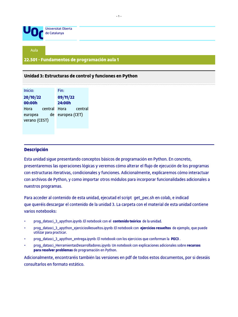 Estructuras - Control y Funciones en Python | PDF | Python (lenguaje de ...