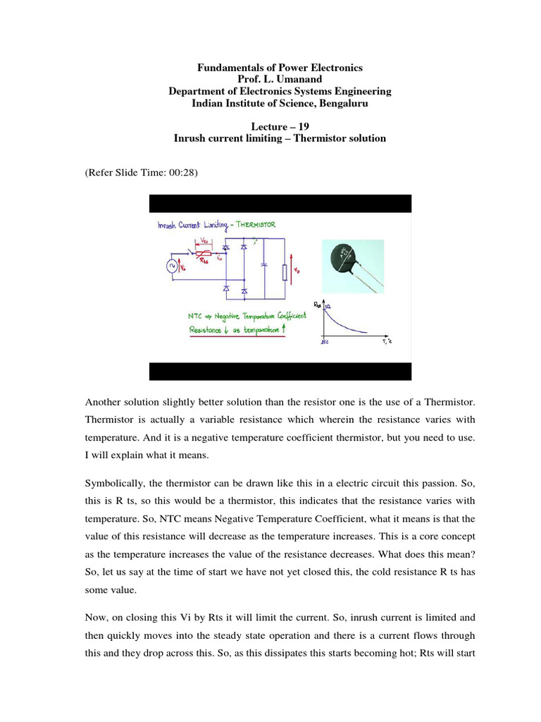Lec 19 | PDF | Electrical Resistance And Conductance | Metrology