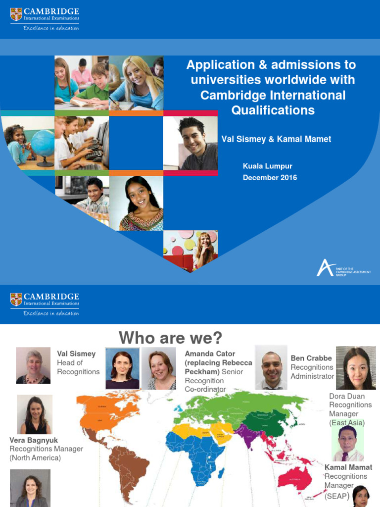 APPLYING TO CAMBRIDGE AS AN INTERNATIONAL STUDENT Technical ...