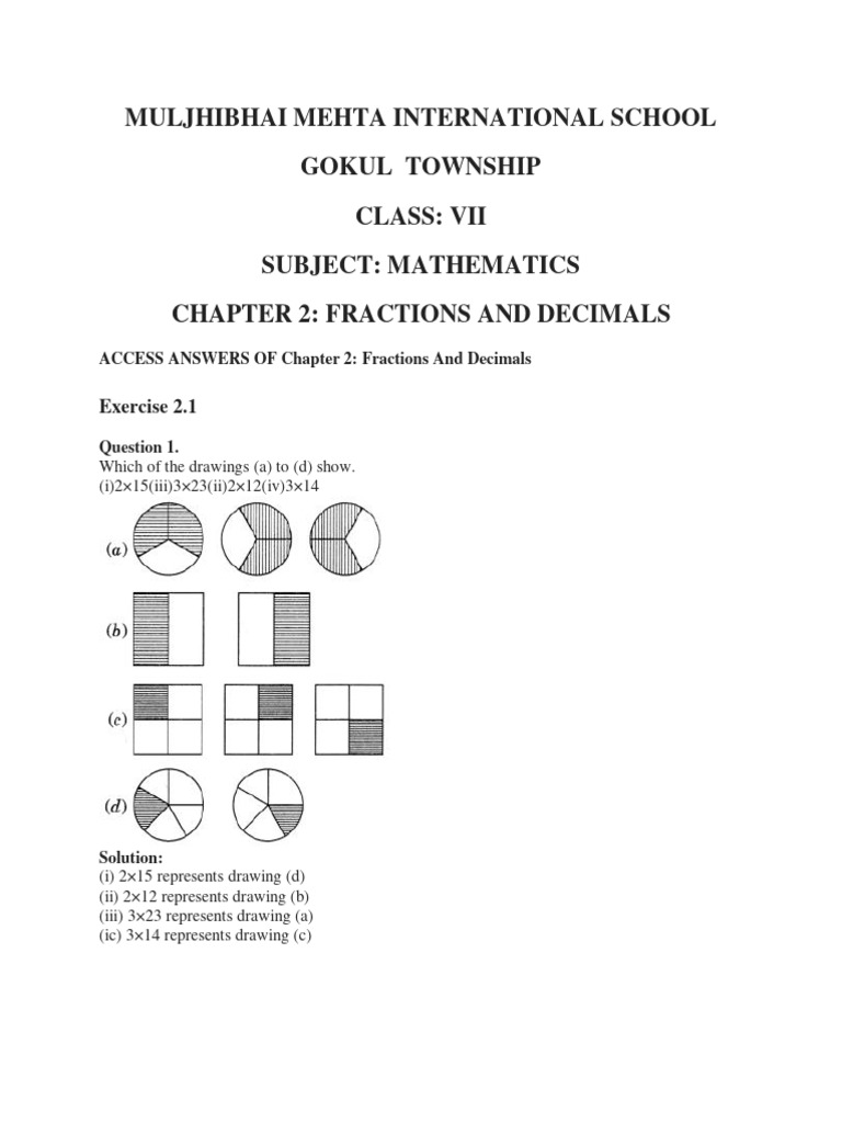 9128-Grade 7 Maths CHPT 2 Fractions and Decimals | PDF | Length | Area