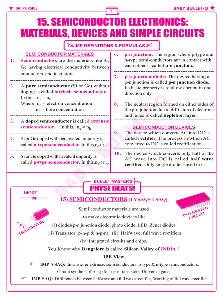 15 Semi Conductor Electronics | PDF | Semiconductors | P–N Junction