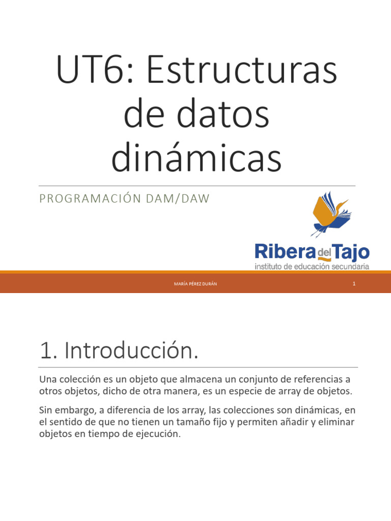 Ut6 - Eddinamicas | PDF | Objeto (informática) | Java (lenguaje de ...