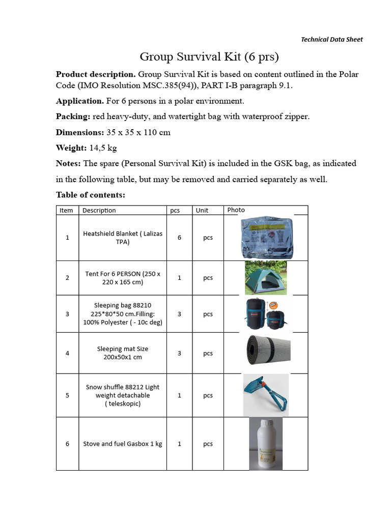 Technical Data Sheet - GSK | PDF | Tent | Flashlight