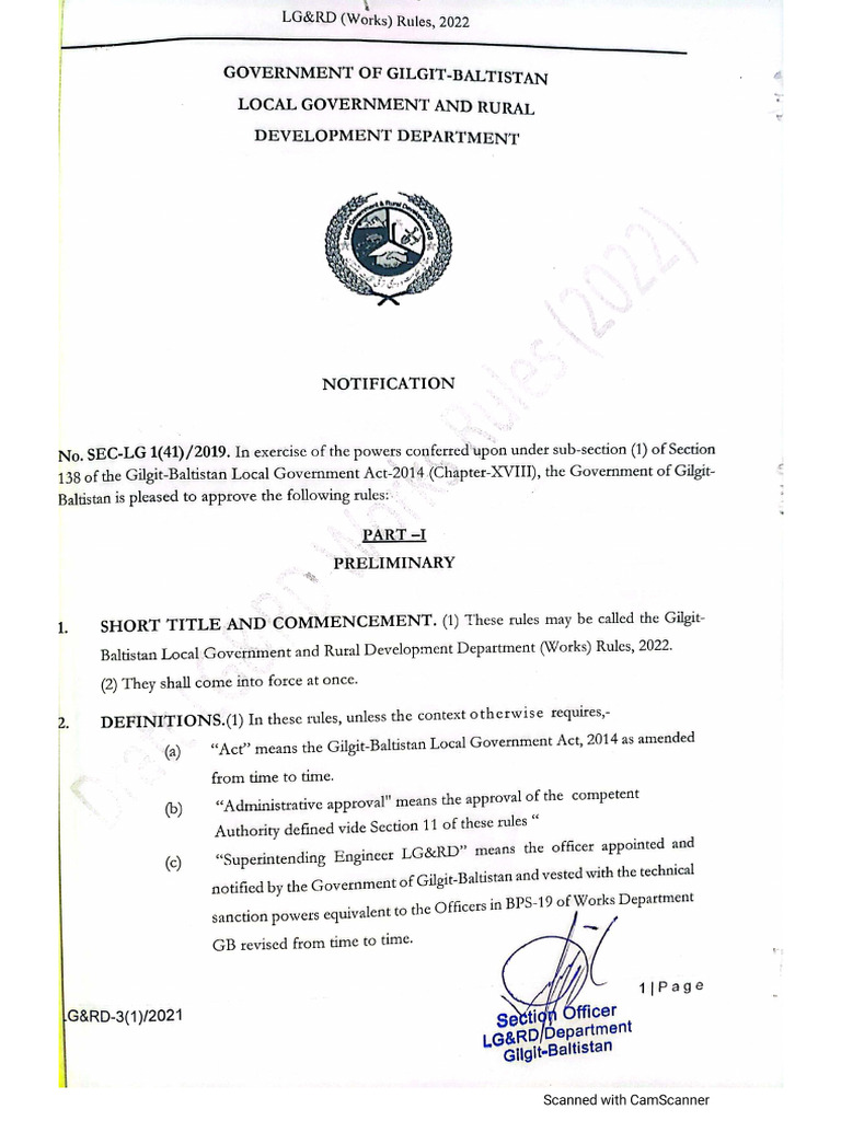 LGRD GB Works Rules 2022 | PDF