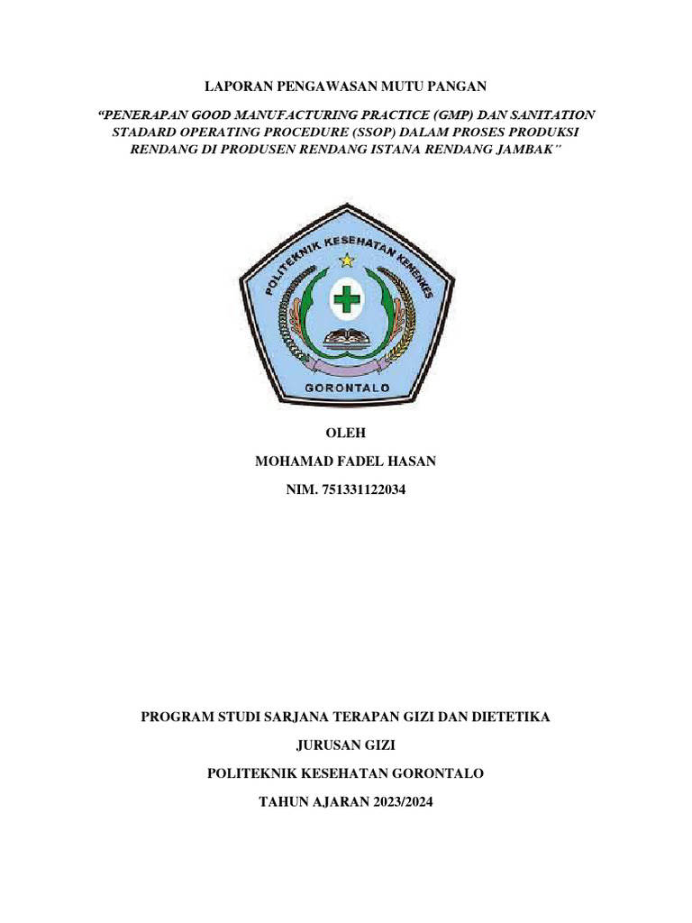 Laporan PMT - Fadel | PDF | Teknologi & Rekayasa