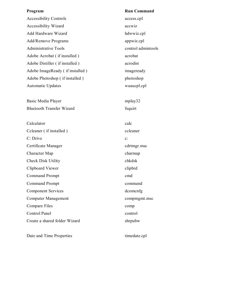 Commands | PDF | Games & Activities | Computers