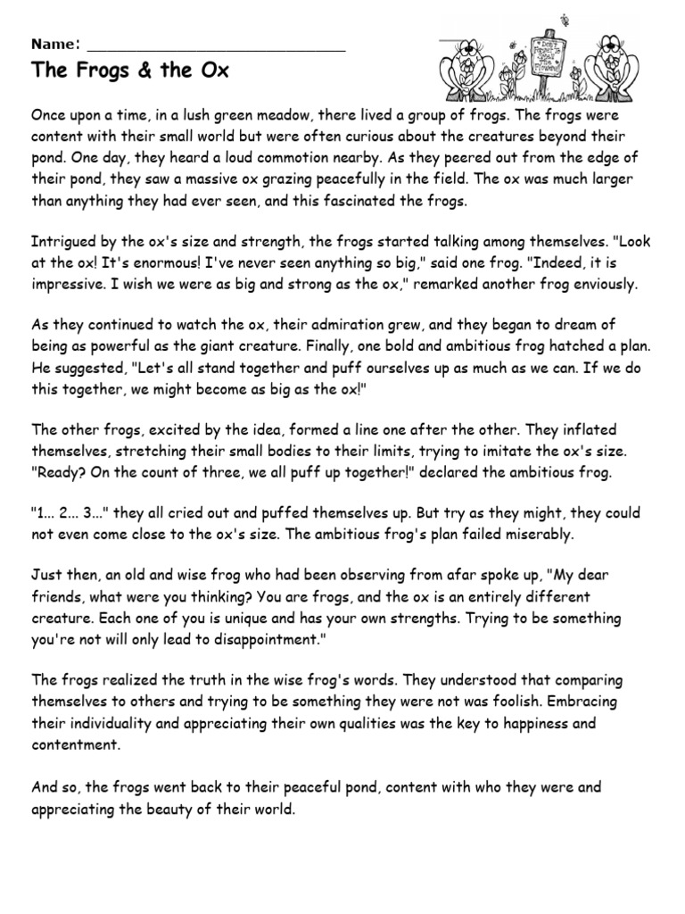 The Frogs & The Ox | PDF | Frog