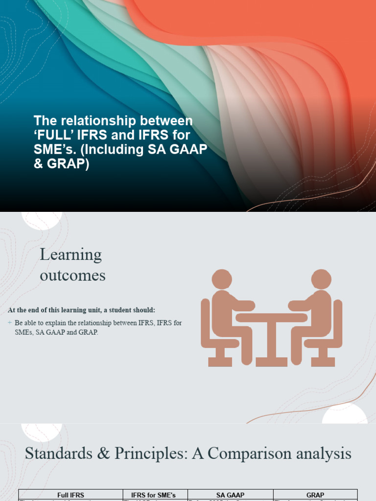 The Relationship Between FULL' IFRS and IFRS For SME's. (Including SA GAAP & GRAP) | PDF ...