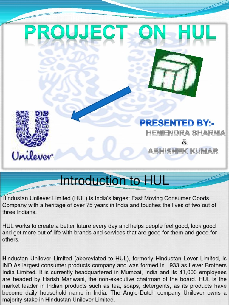 Intro of Hul | Unilever | Business