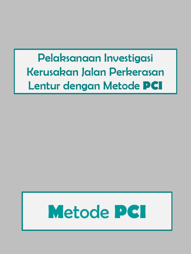 Contoh Penilaian PCI | PDF