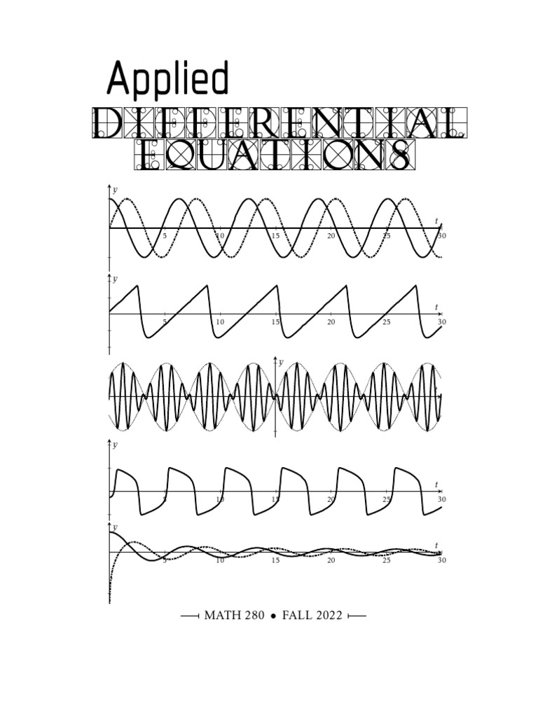 280 Notes Fall 2022 Lite Pdf Ordinary Differential Equation Equations