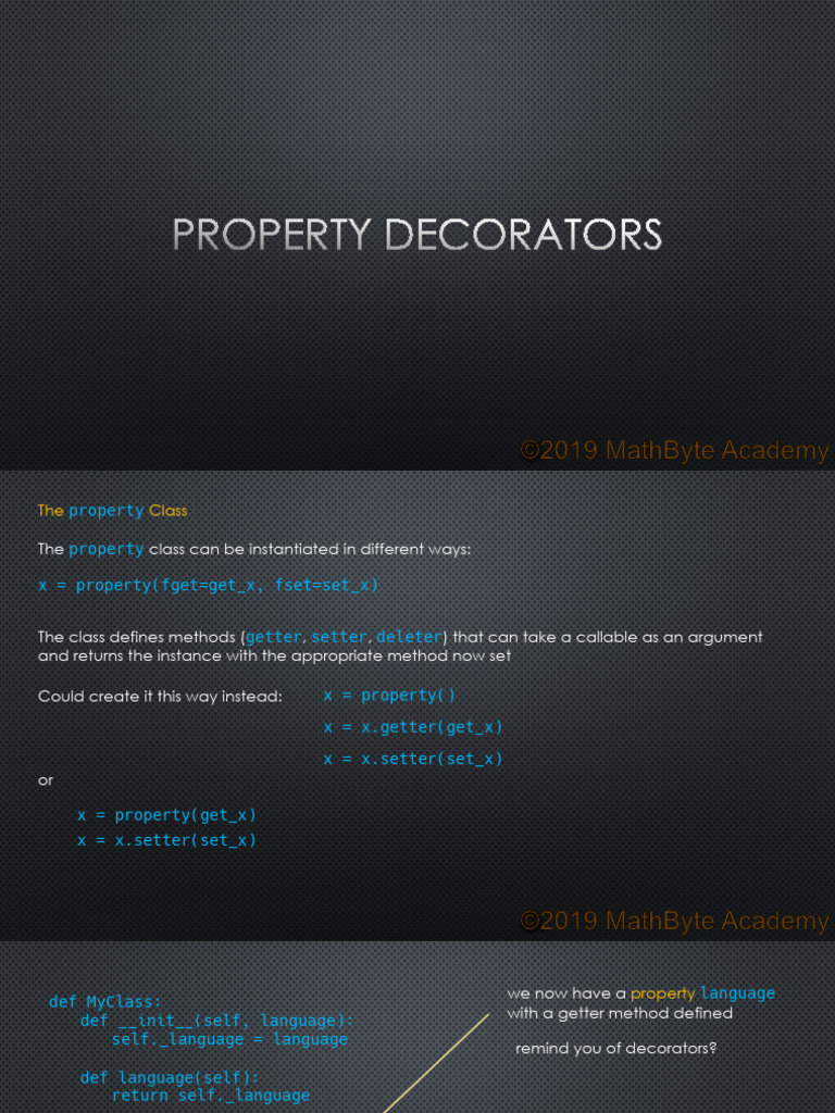 020 Property Decorators Lecture | PDF | Computer Programming | Object ...