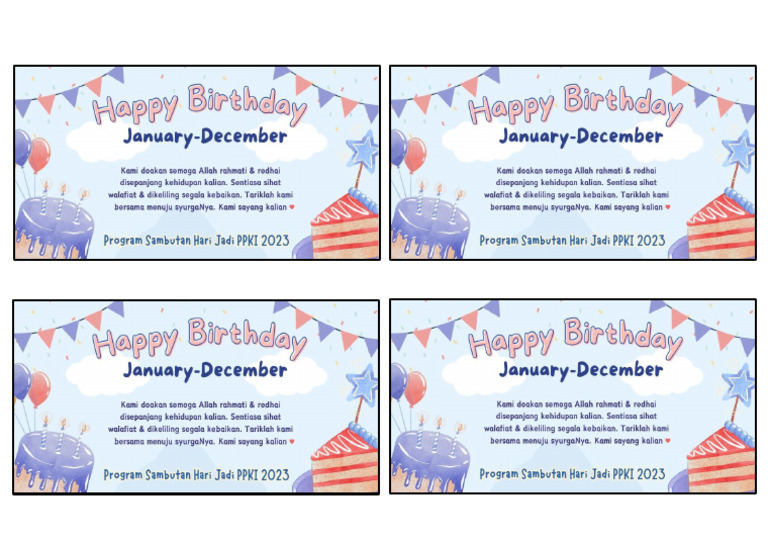 Happy Birthday Sticker | PDF