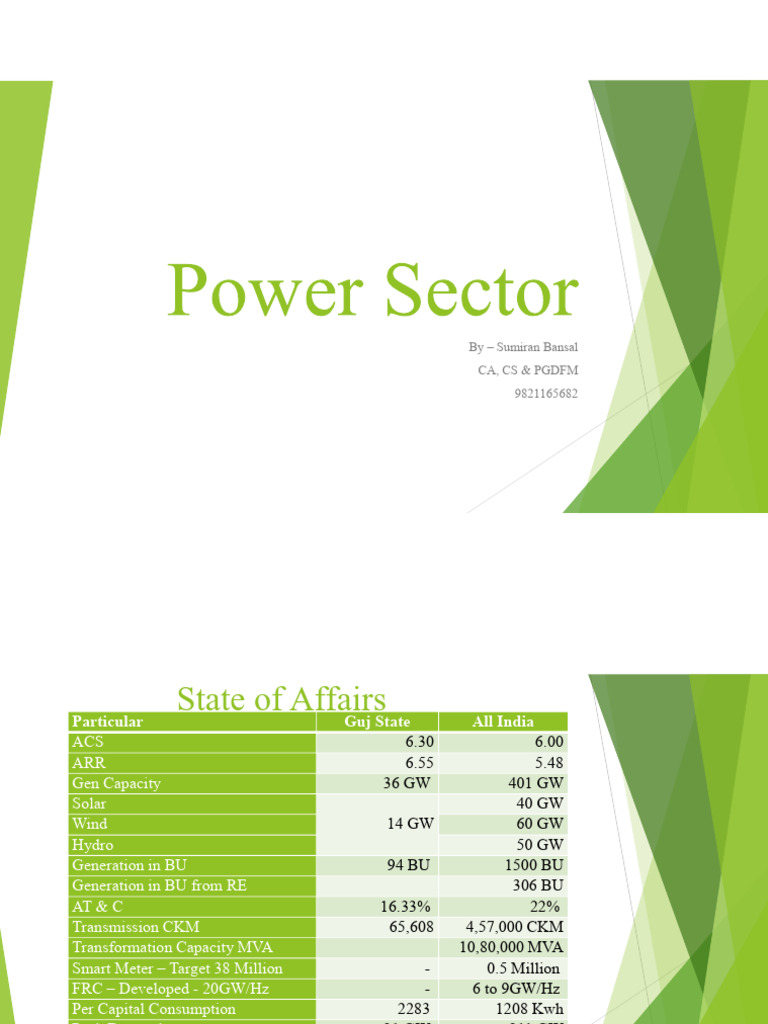 Power Sector Overview | PDF | Electrical Grid | Electricity Generation