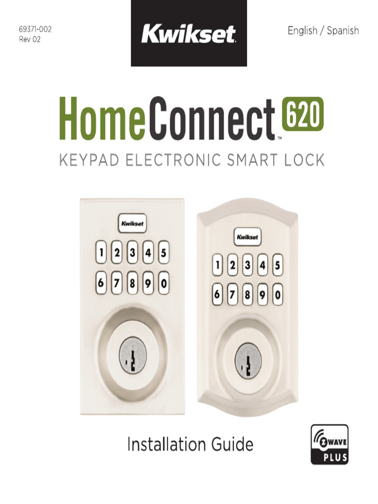 Kwikset Home Connect 620 Keypad Electronic Smart Lock User Manual ...