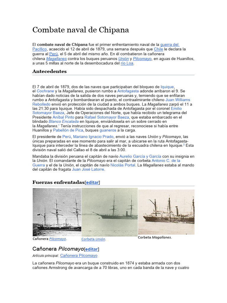 Combate Naval de Chipana | PDF