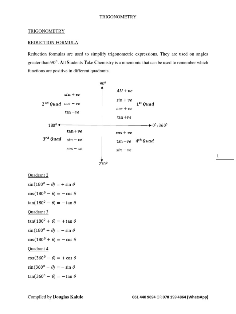 TRIGONOMETRY | PDF | Trigonometry | Trigonometric Functions