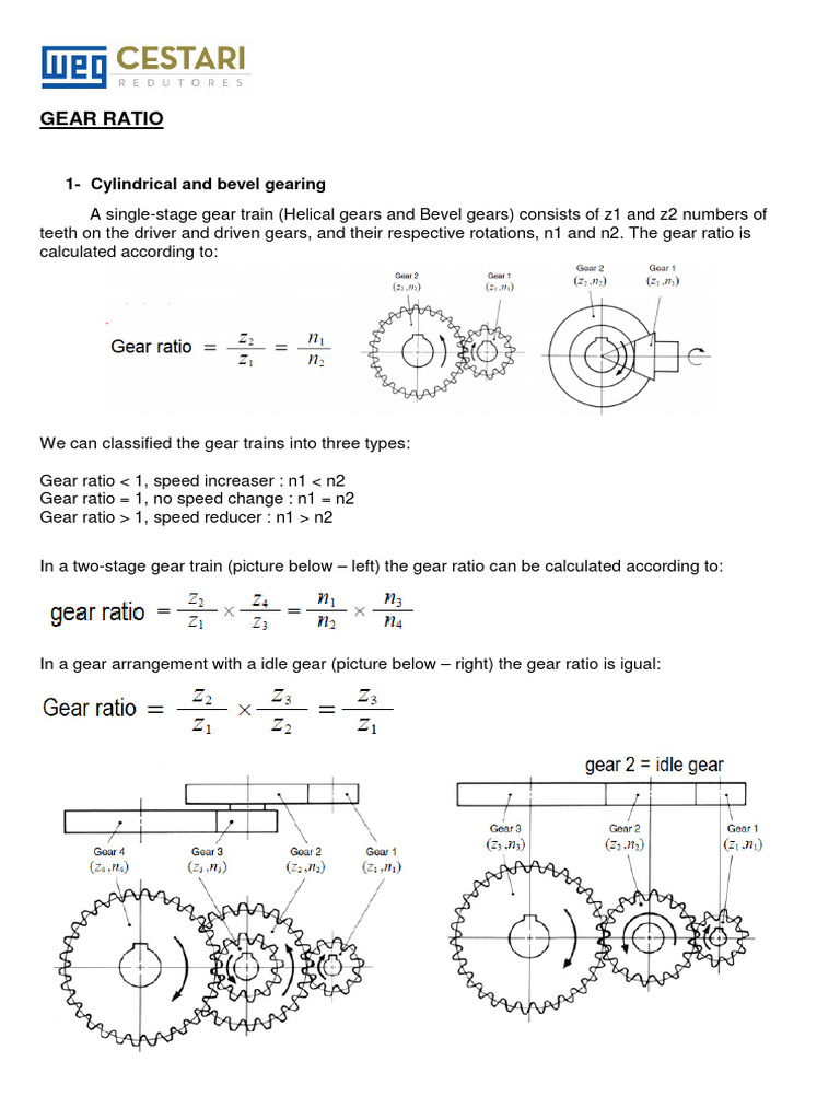 Gear Ratio | PDF | Gear | Motion (Physics)