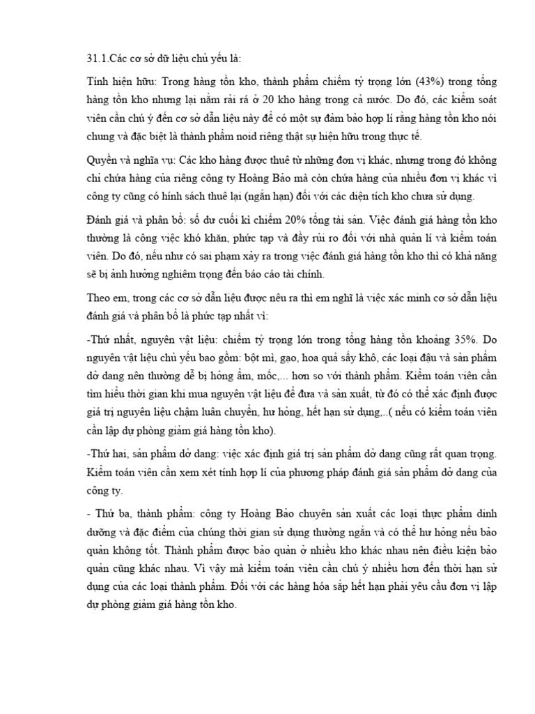Bai Tap 3.31 Kiem Toan Ueh | PDF