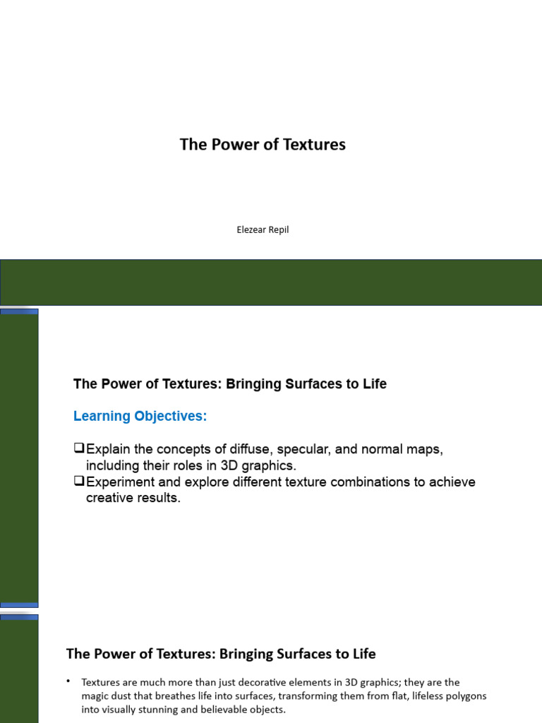 The Power of Textures | PDF | Texture Mapping | 3 D Computer Graphics