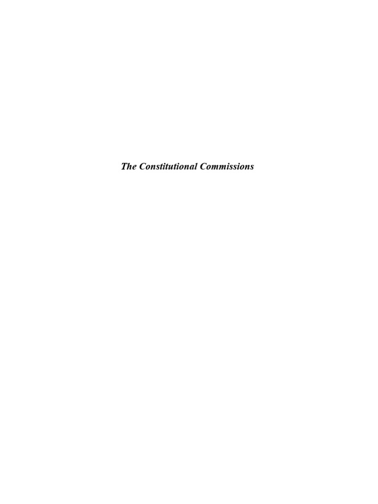 The Constitutional Commissions Handouts Report 1 | PDF | Commission On ...